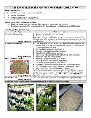 ICM Uplift Livelihood Trainers Manual | PDF