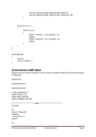 ARM 7 LPC 2148 lecture | PDF