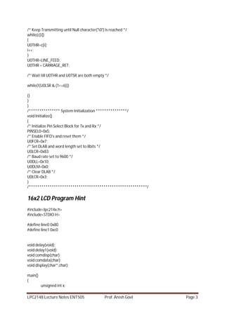 ARM 7 LPC 2148 lecture | PDF