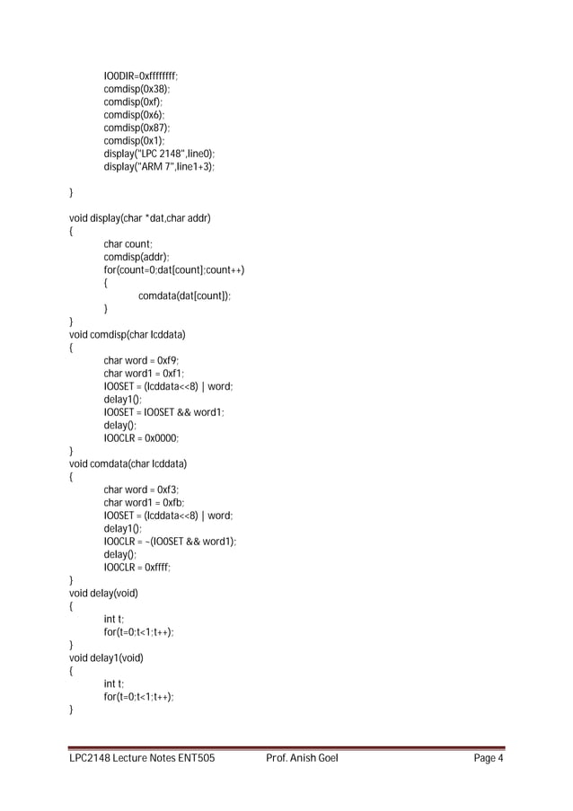 ARM 7 LPC 2148 lecture | PDF | Programming Languages | Computing