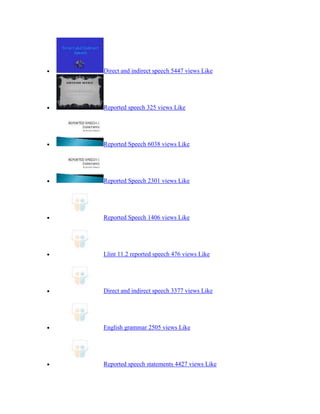 direct and indirect speech | PDF