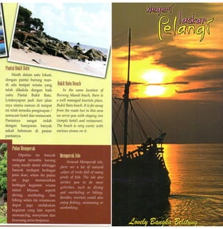 Bangka Belitung Archipelago (Negeri Laskar Pelangi) - Tourism Guidance 2010 | PDF