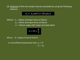Unconfined Compression Test | PPTX