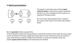 methods to control speed of dc motors | PPTX