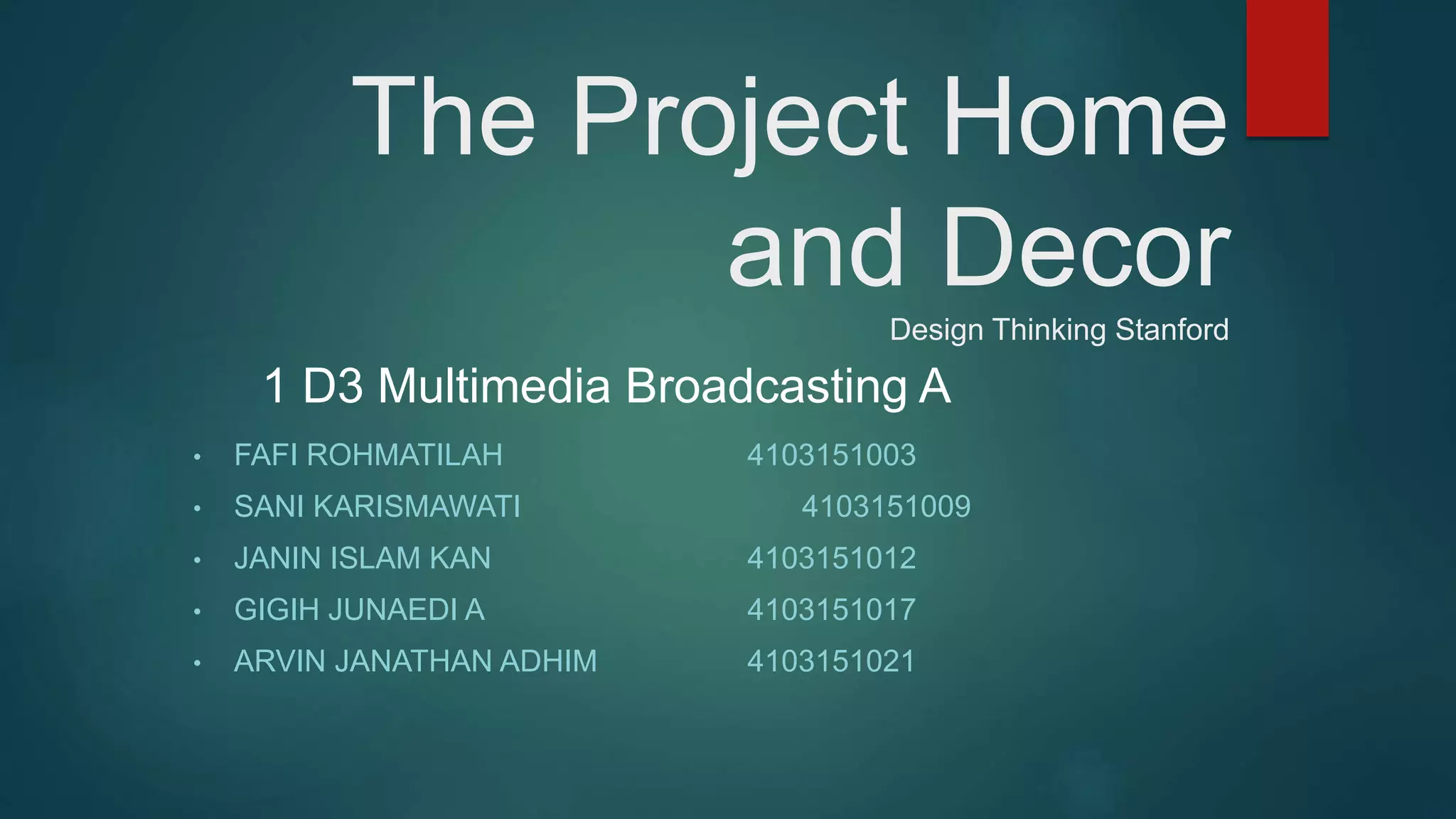 contoh design thinking by Stanford | PPTX