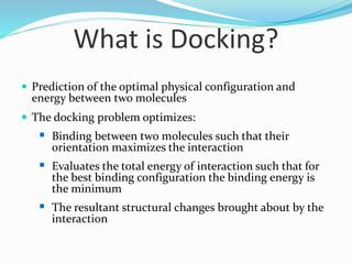 molecular docking | PPTX | Chemistry | Science