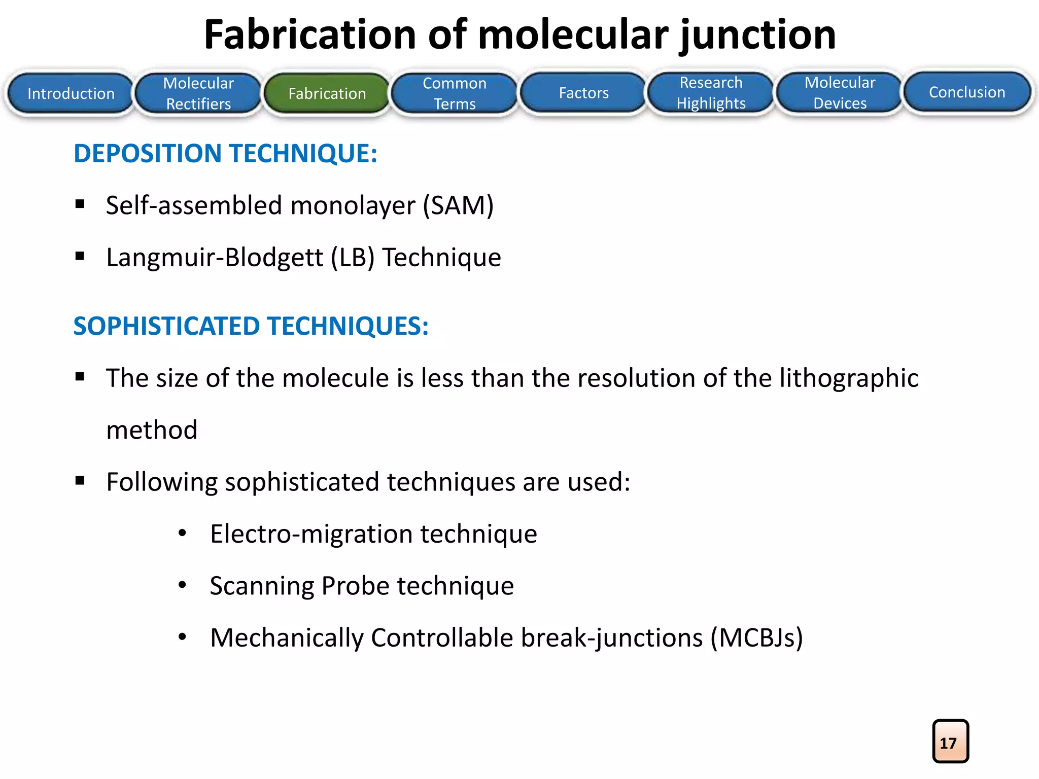 Molecular Electronics | PPTX