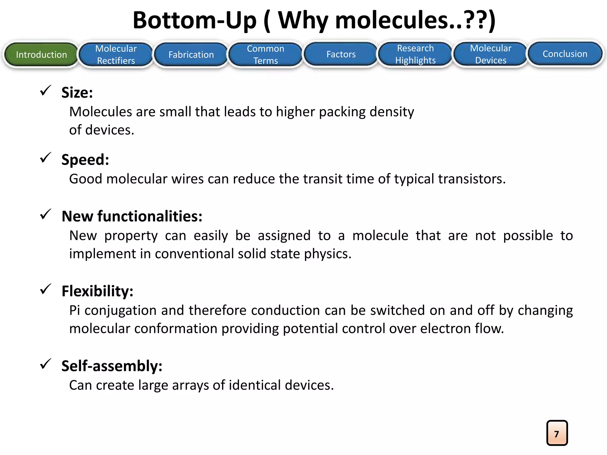 Molecular Electronics | PPTX