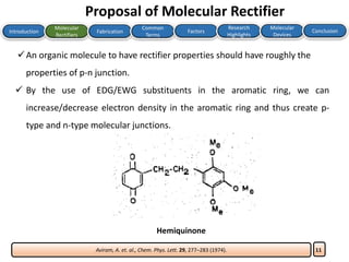Molecular Electronics | PPTX
