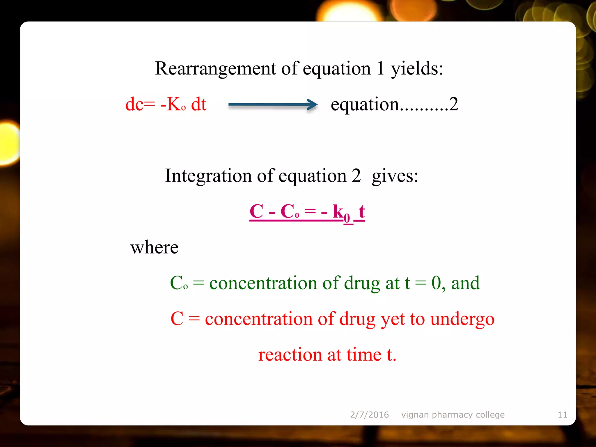 kinetics and drug stability | PPTX