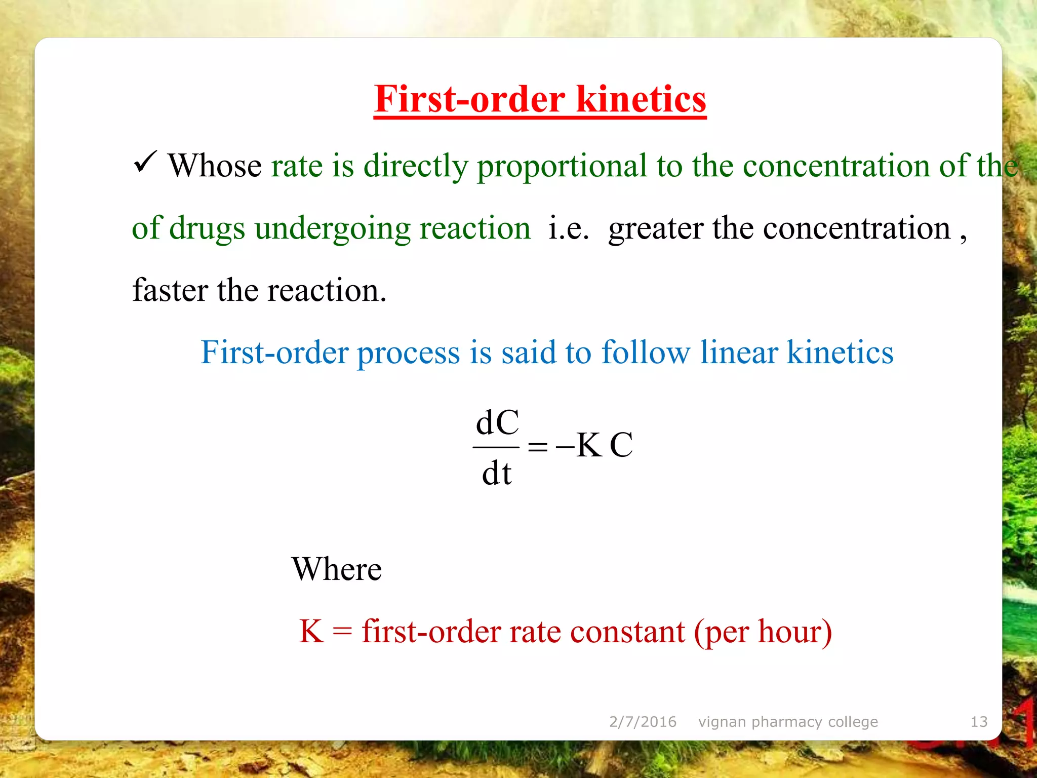 kinetics and drug stability | PPTX