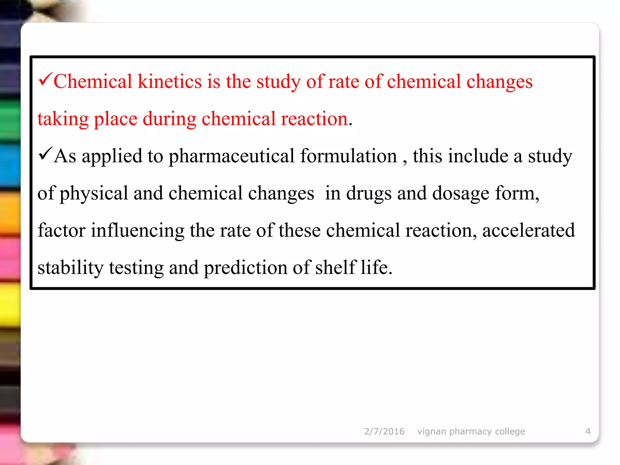 kinetics and drug stability | PPTX