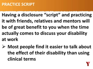 Disclosing Your Disability...OR NOT | PPTX