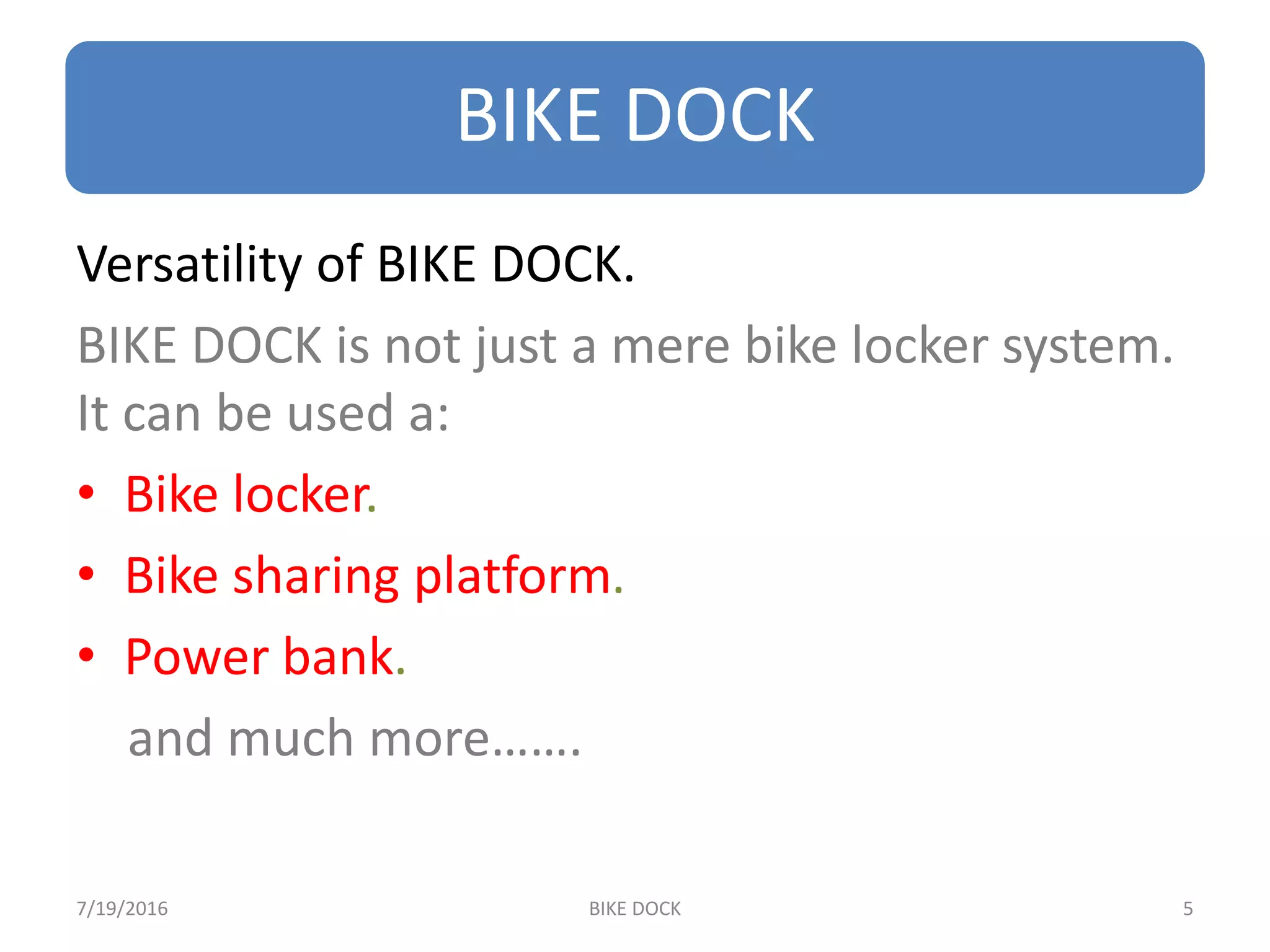 BIKE DOCK | PPT