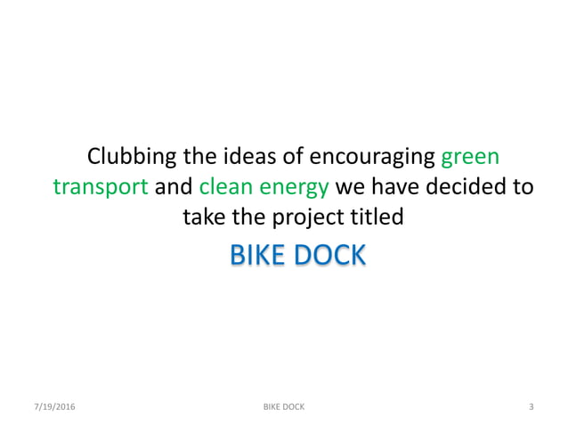 BIKE DOCK | PPT