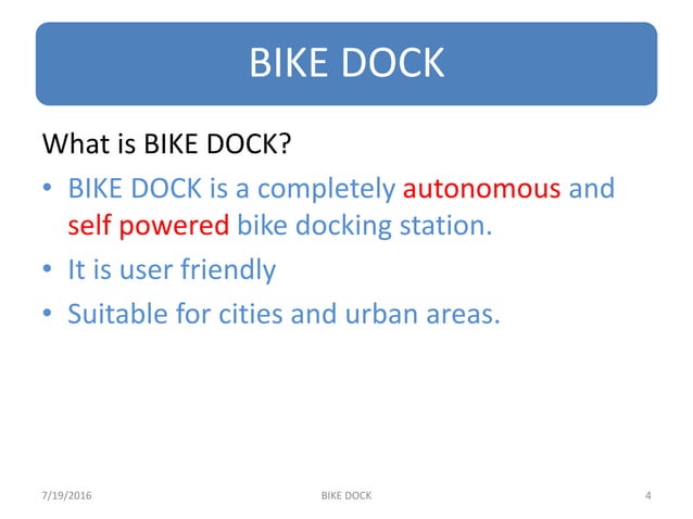 BIKE DOCK | PPT