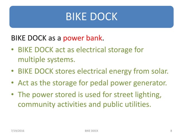 BIKE DOCK | PPT