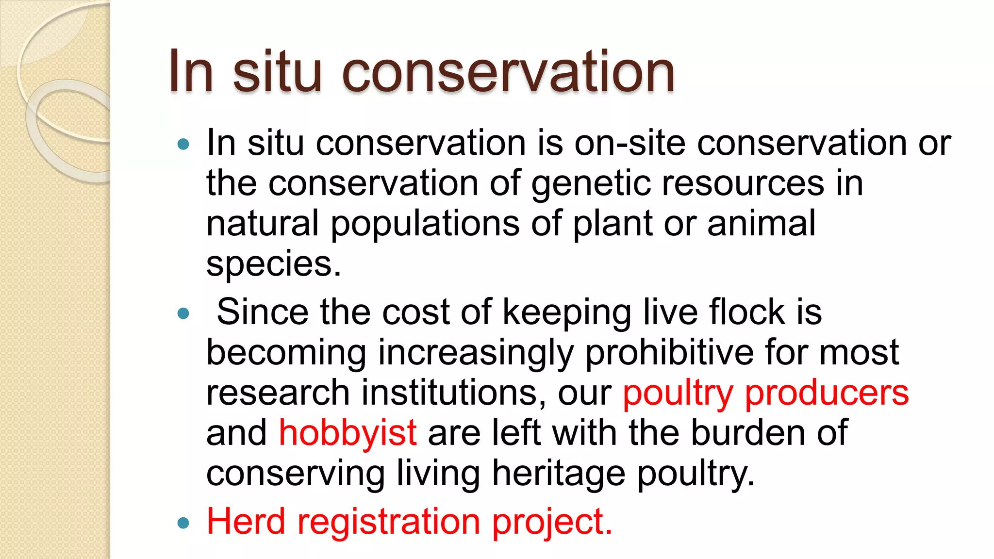 conservation of poultry genetic resources | PPTX