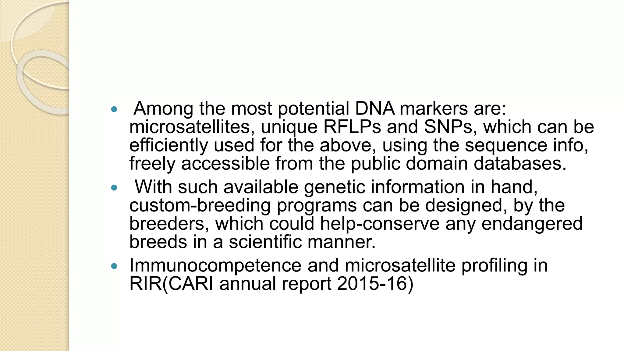 conservation of poultry genetic resources | PPTX