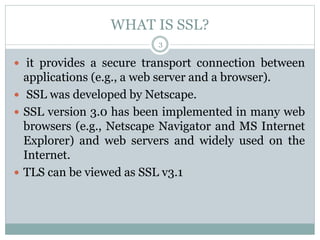 Secure Sockets Layer (SSL) | PPT