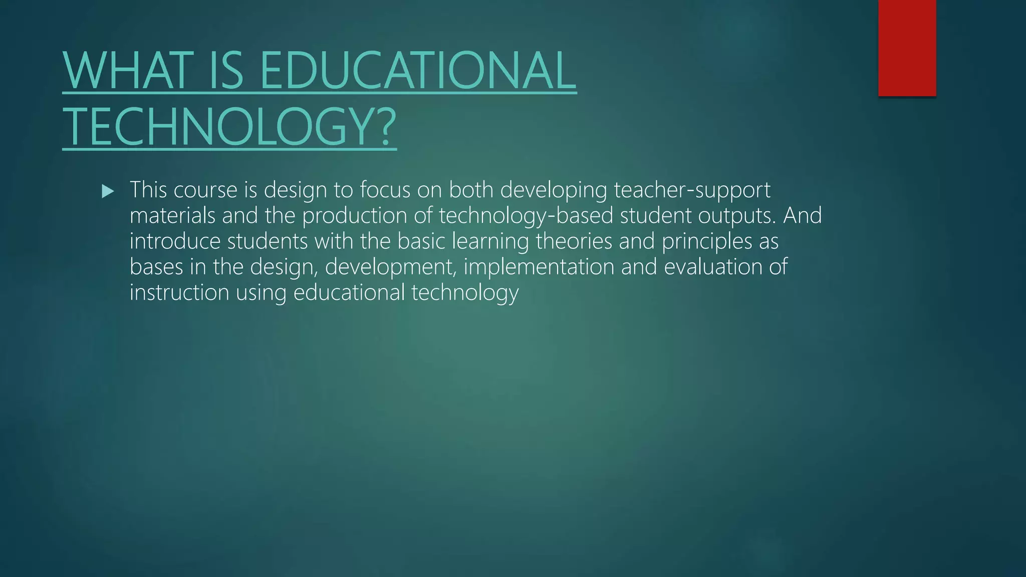 Educational Technology | PPT