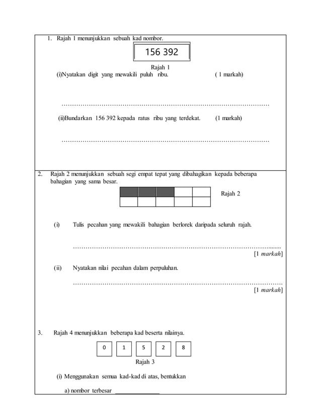 latih tubi matematik tahun 5 | DOCX