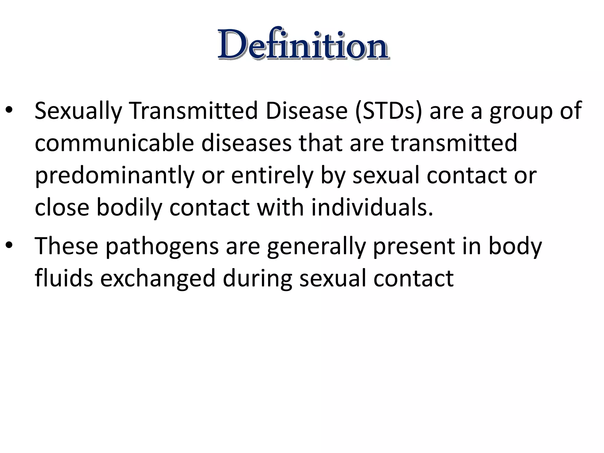 Sexually Transmitted Diseases (STDs) | PPTX