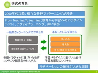 進捗の法則と創造技法を応用した自律学習支援システム「iroha Compass」の開発 | PPTX