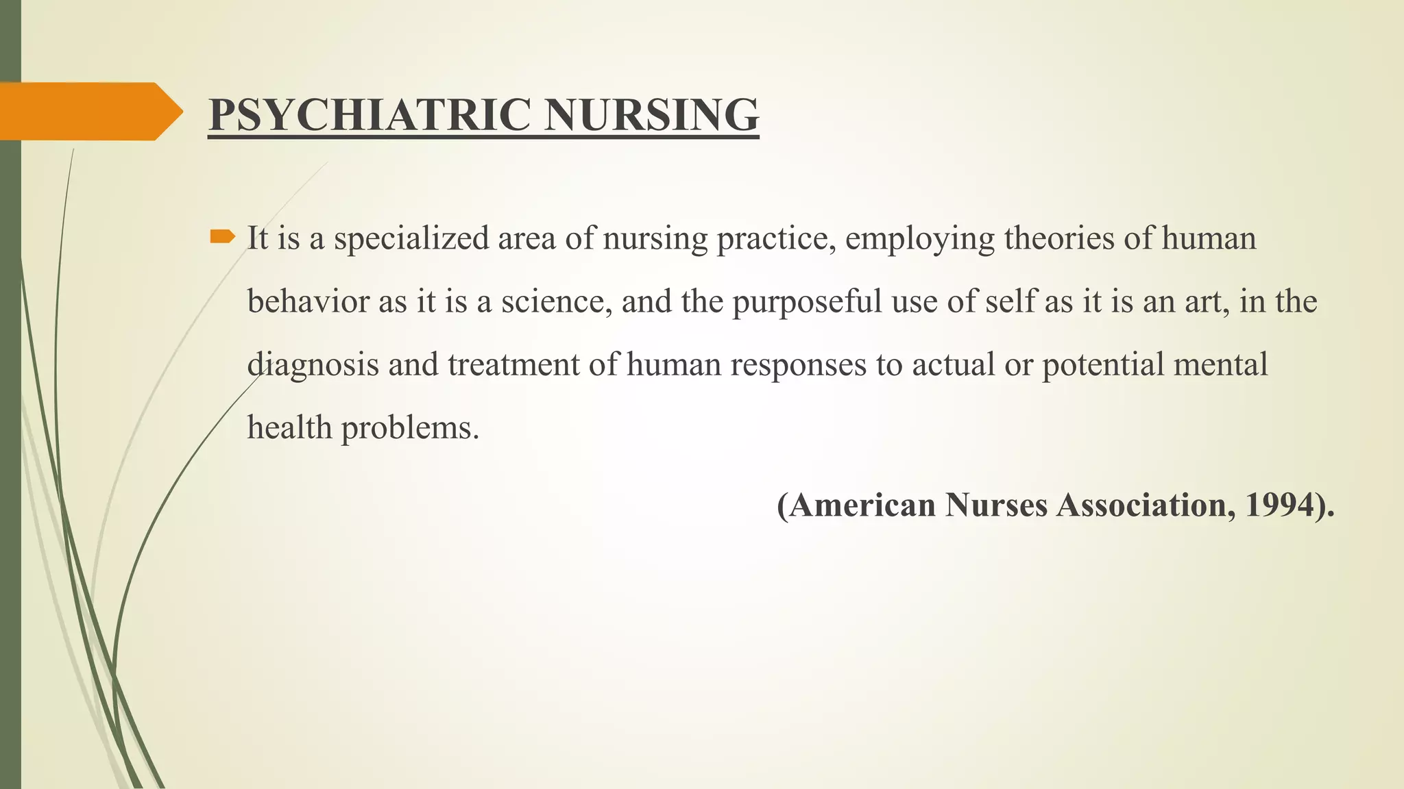 Principles of Psychiatric Nursing | PPTX