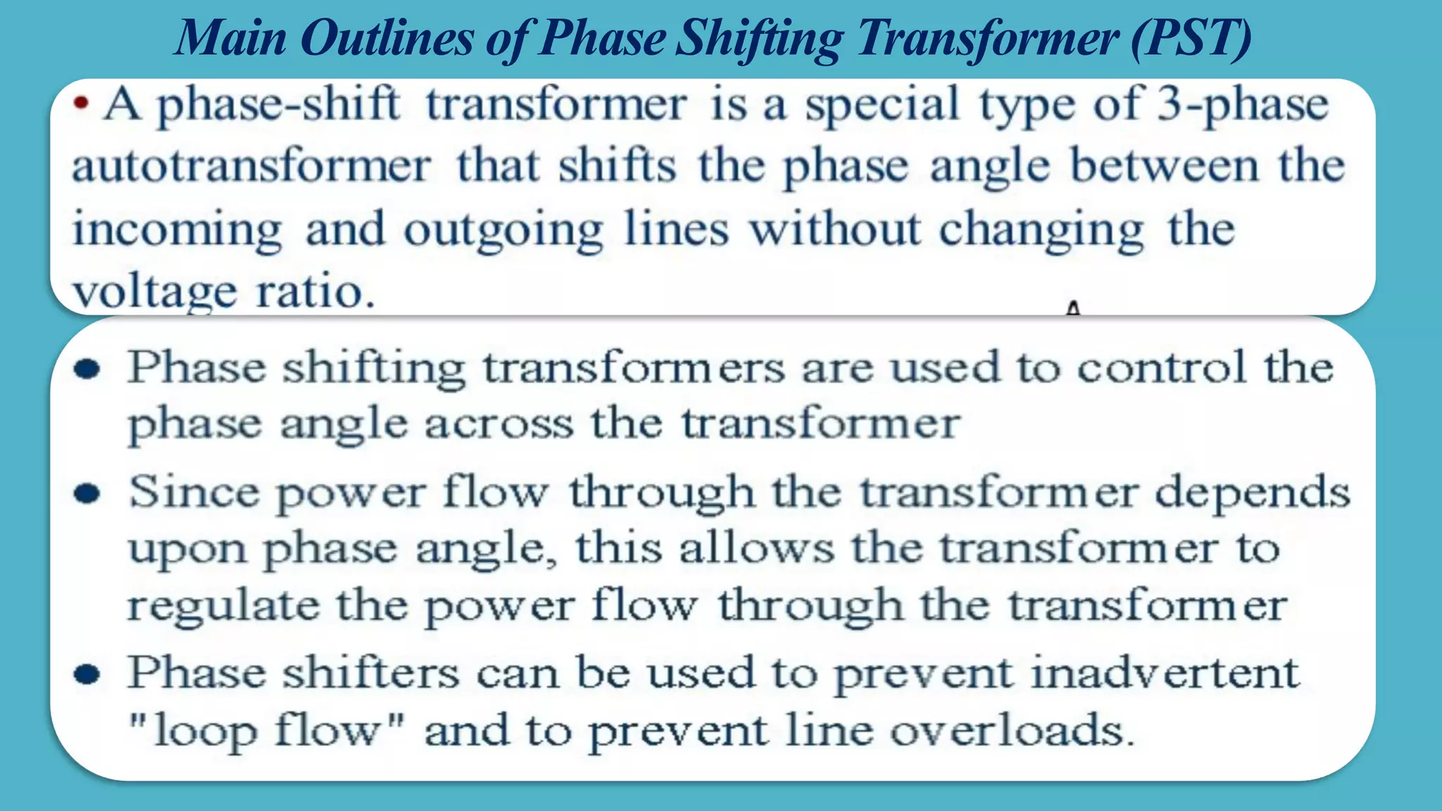 Basic Configurations Of Thyristor Controlled Phase Shifting Transformer Or Phase Angle