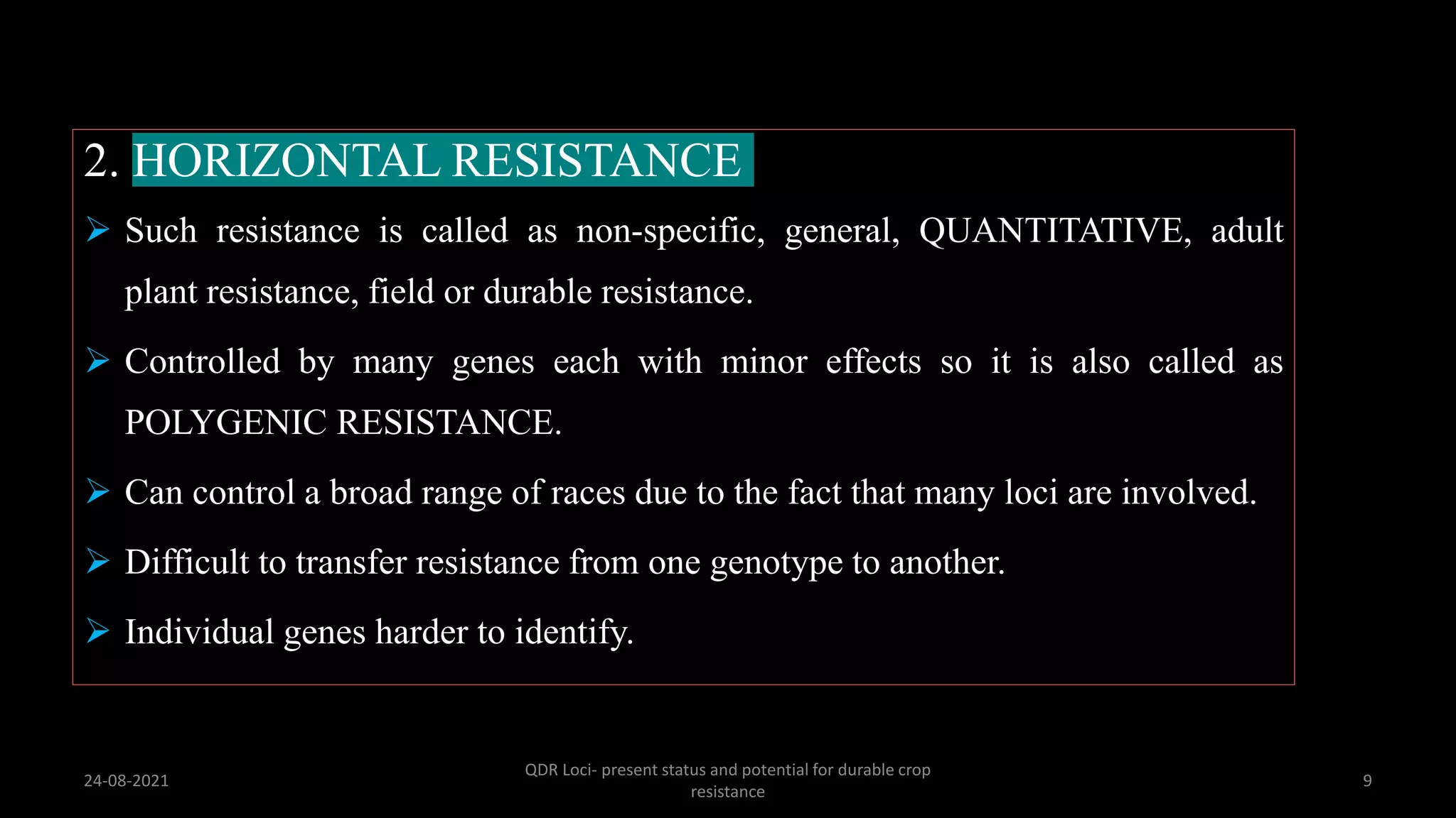 Quantitative diseases resistance Loci | PPTX
