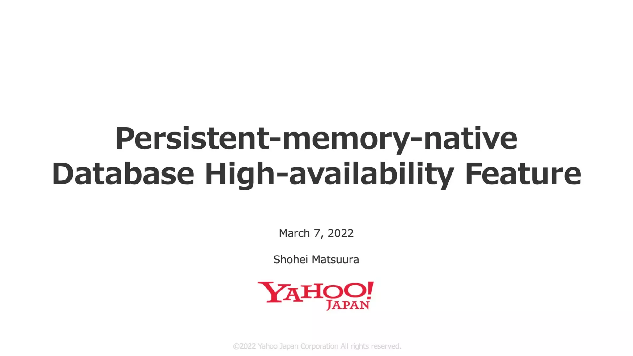 Persistent-memory-native Database High-availability Feature | PPT