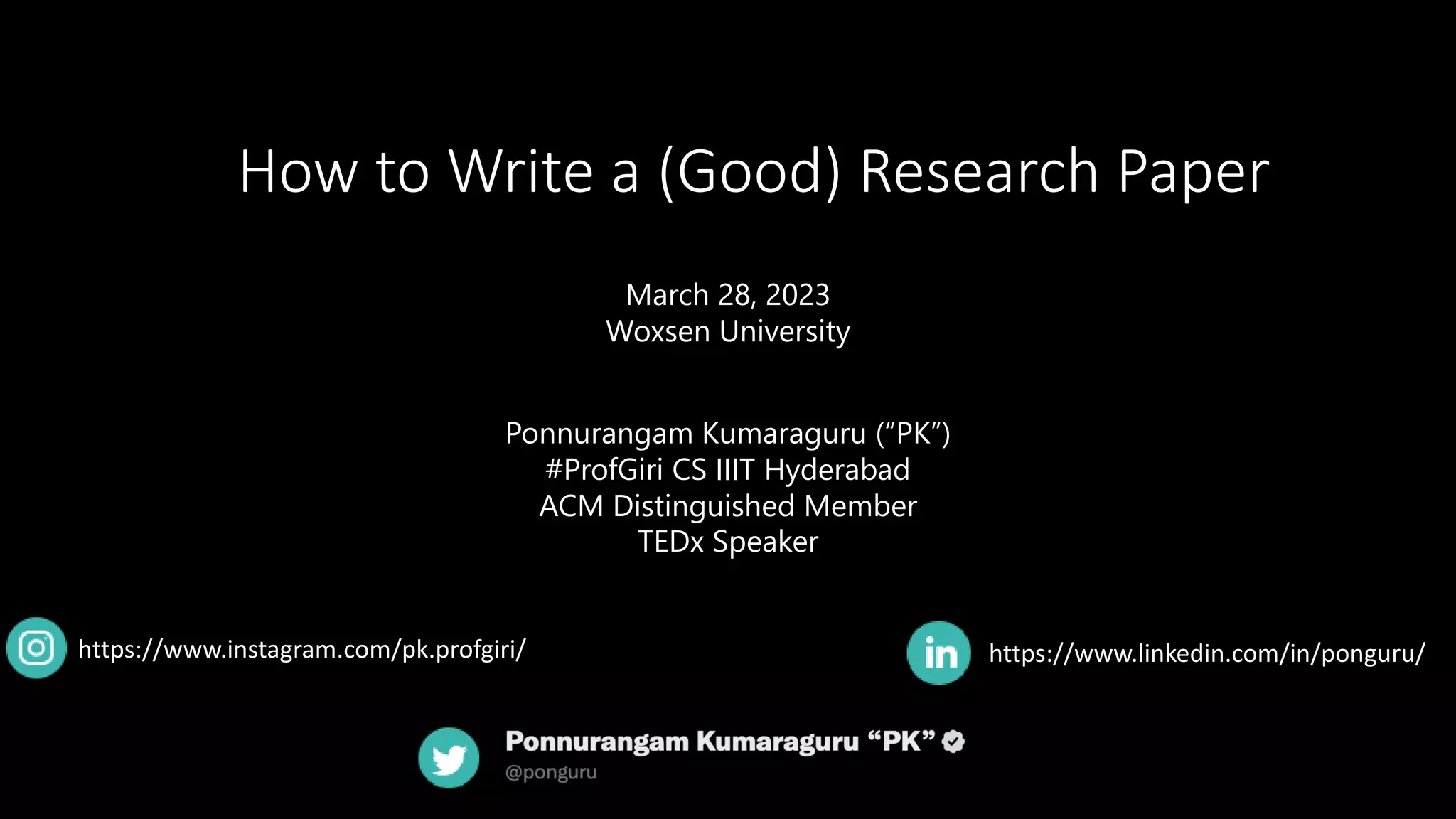 How to Write a (Good) Research Paper | PPTX