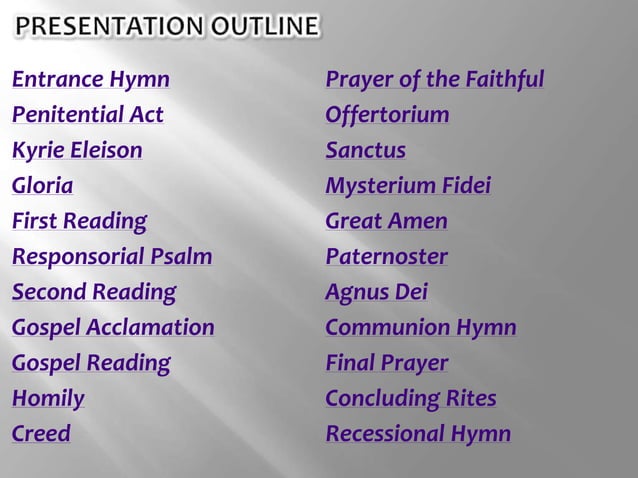 Roman Catholic Holy Mass English PowerPoint Presentation Slides | PPTX