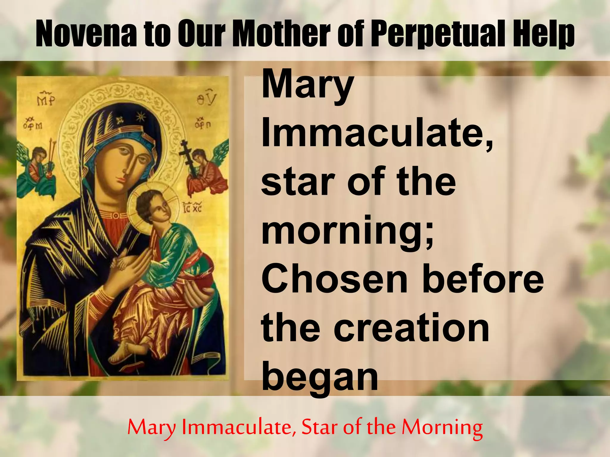 Our Lady of Perpetual Help Novena Guide PowerPoint Slides | PPTX