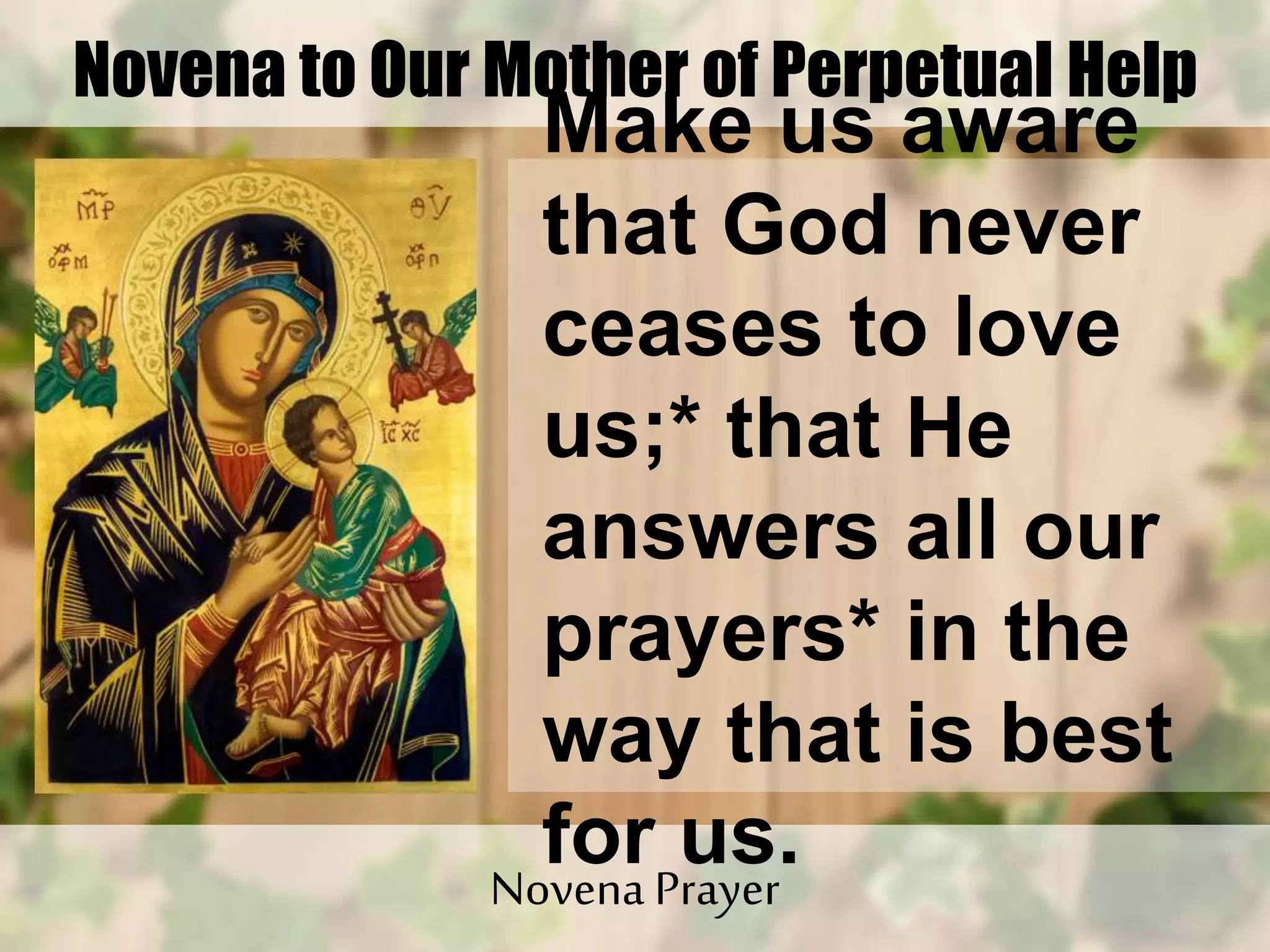 Our Lady of Perpetual Help Novena Guide PowerPoint Slides | PPTX
