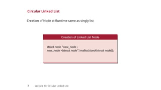 Type of linked list - Circular Linked list - | PPT