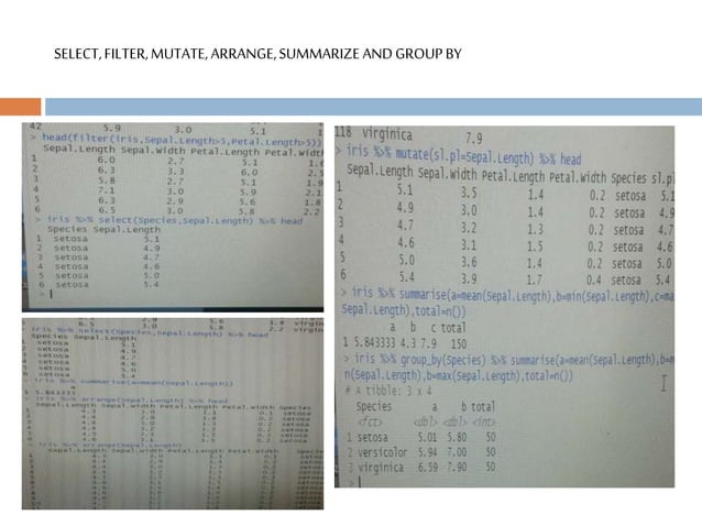 DPLYR package in R | PPTX | Programming Languages | Computing
