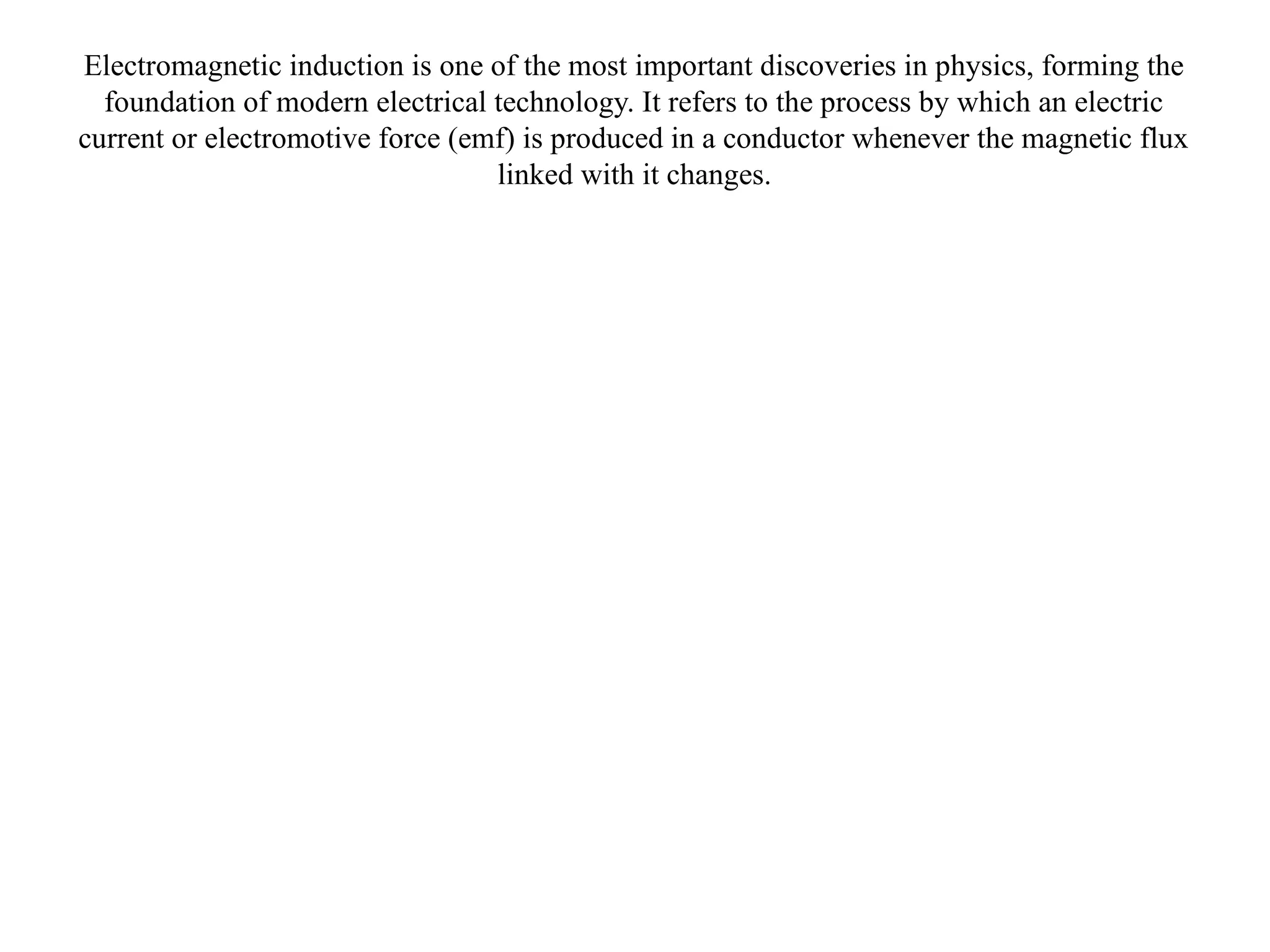 Physics Electromagnetic induction project | PPTX
