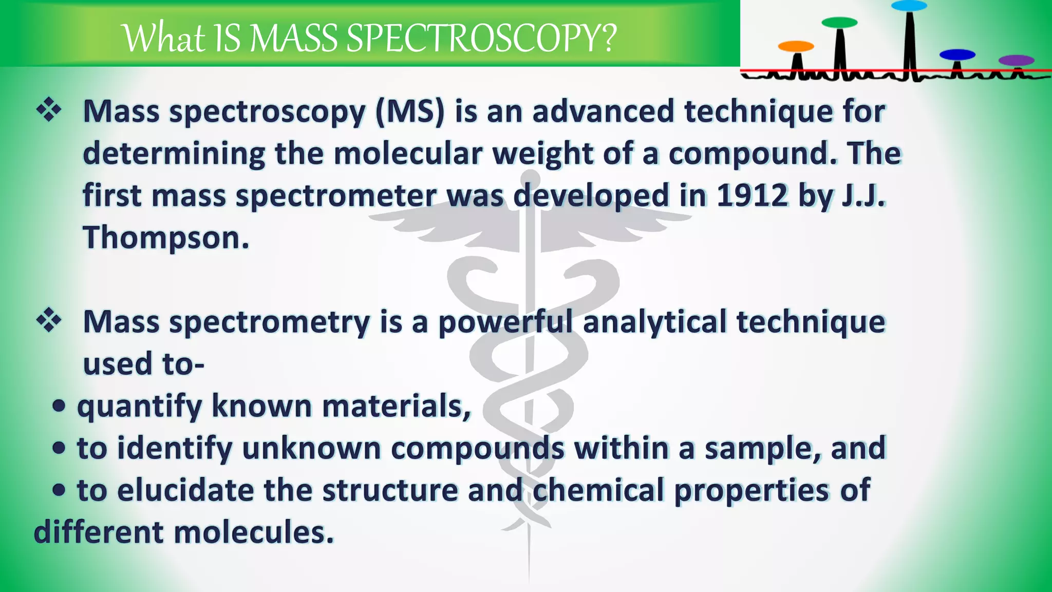 Applications of mass spectroscopy in pharmacy(including other sectors ...