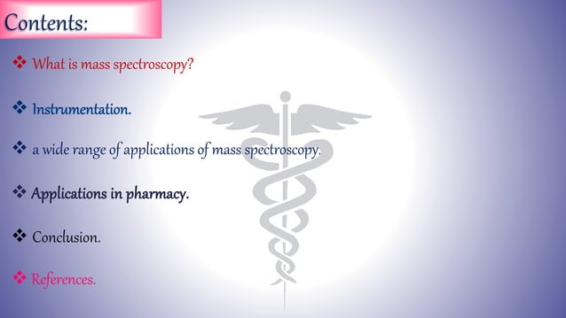 Applications of mass spectroscopy in pharmacy(including other sectors ...