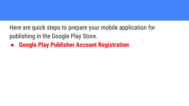 Publish Android Application on Google Play Store | PDF