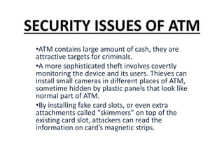 AUTOMATED TELLER MACHINE | PPTX | Business Banking & Finance | Business