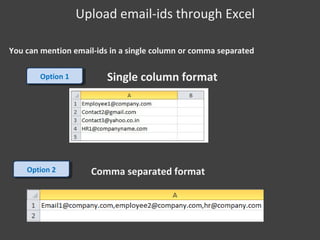 Upload contacts through Excel | PPT