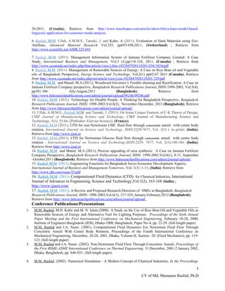 A CV of DR. Engr. Md. Mamunur Rashid | DOC