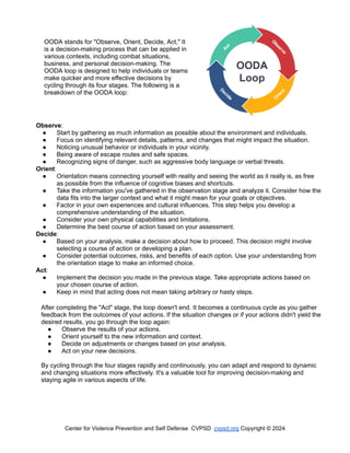 Violence prevention self defense training | PDF