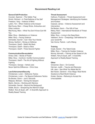 Violence prevention self defense training | PDF