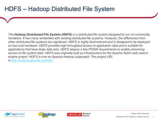 Hadoop HDFS and Oracle | PPT