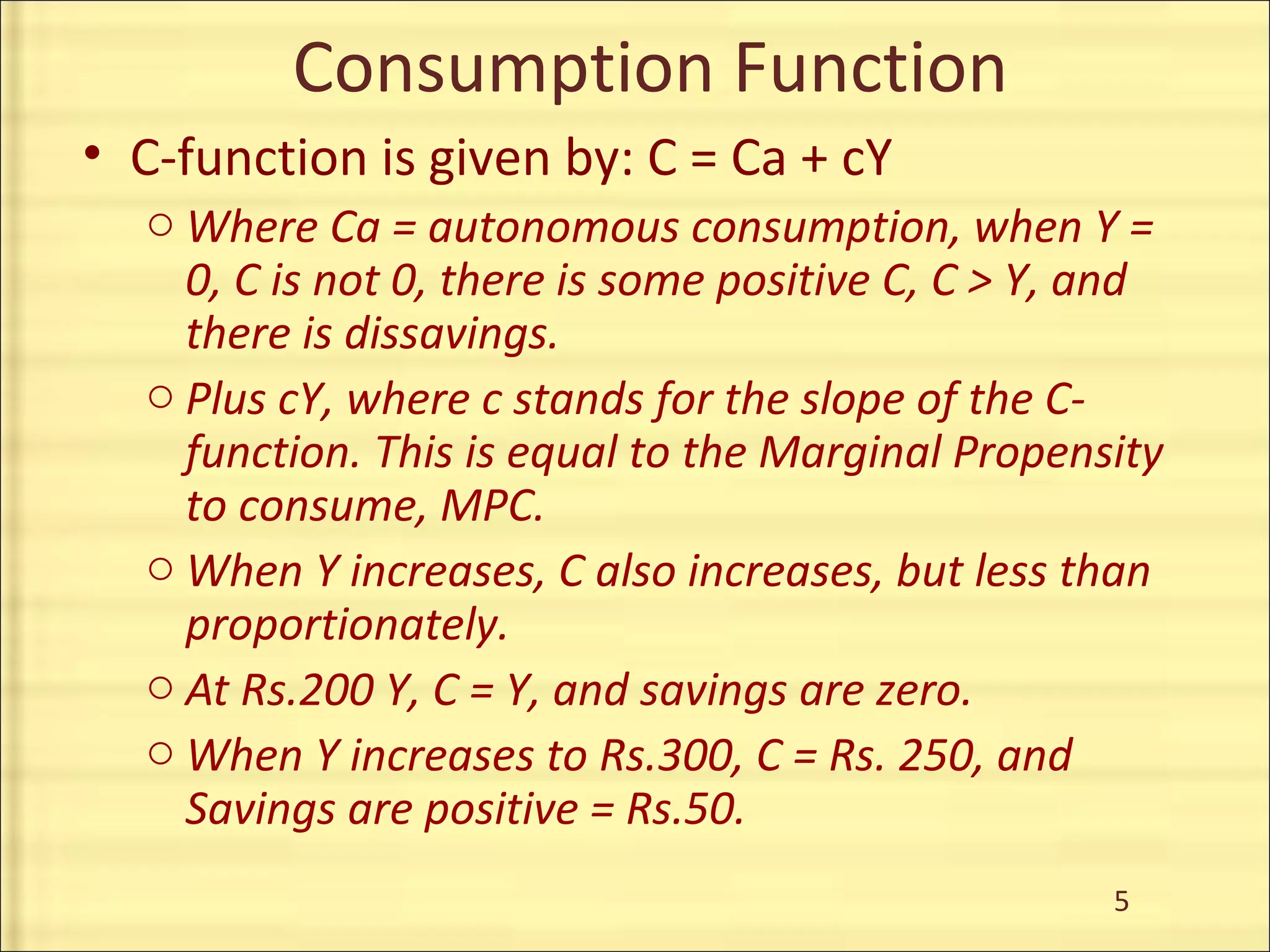 The Consumption function, Prof. Prabha Panth, Osmania University ...