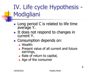 Theories of consumption II | PPSX